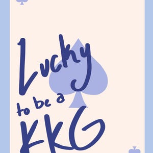 Kkg / Kappa Kappa Gamma , Lucky to Be a College Art Canvas Girl - Etsy