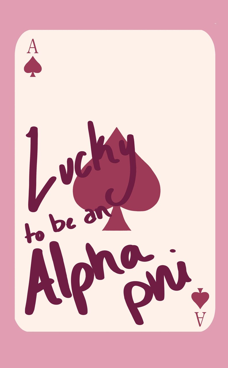 Alpha Phi Lucky to Be a College Art Canvas Girl - Etsy