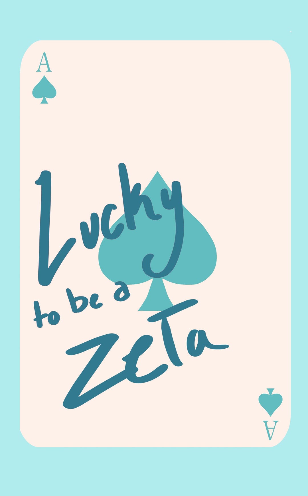 Lucky to Be... Sorority Card Print - Etsy