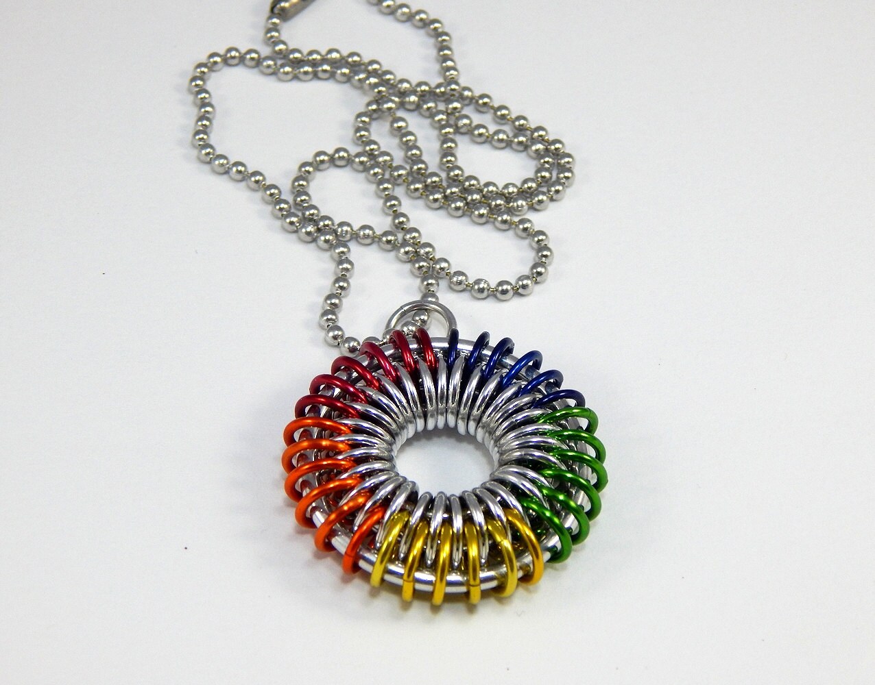 Chainmaille Jewellery Chainmail Necklace Sunburst Rainbow - Etsy