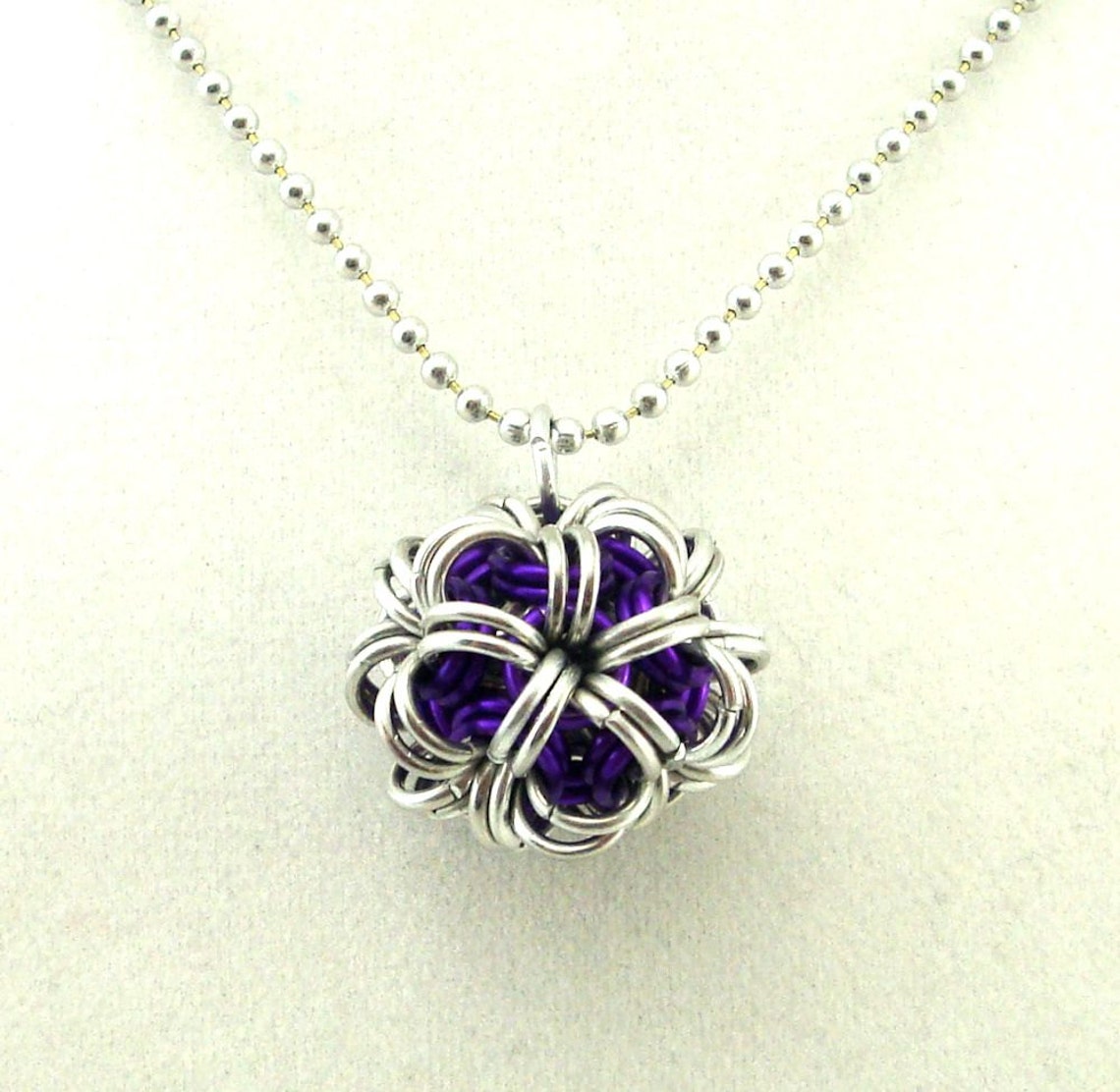 Chainmaille Jewellery Chainmail Necklace Japanese Ball - Etsy