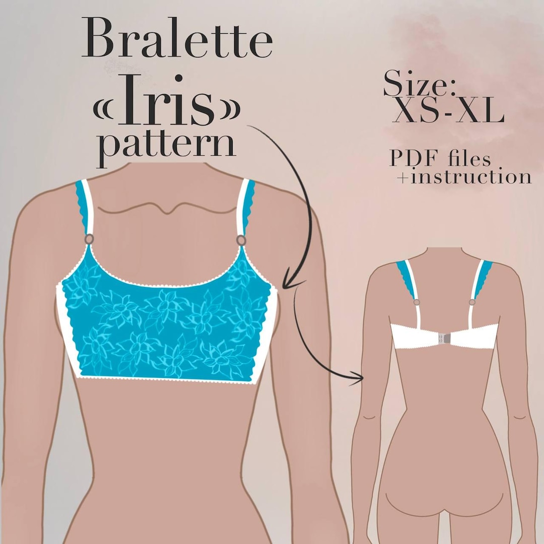 Bralette Sewing Pattern | Pdf Lingerie Sewing Pattern | Instant ...