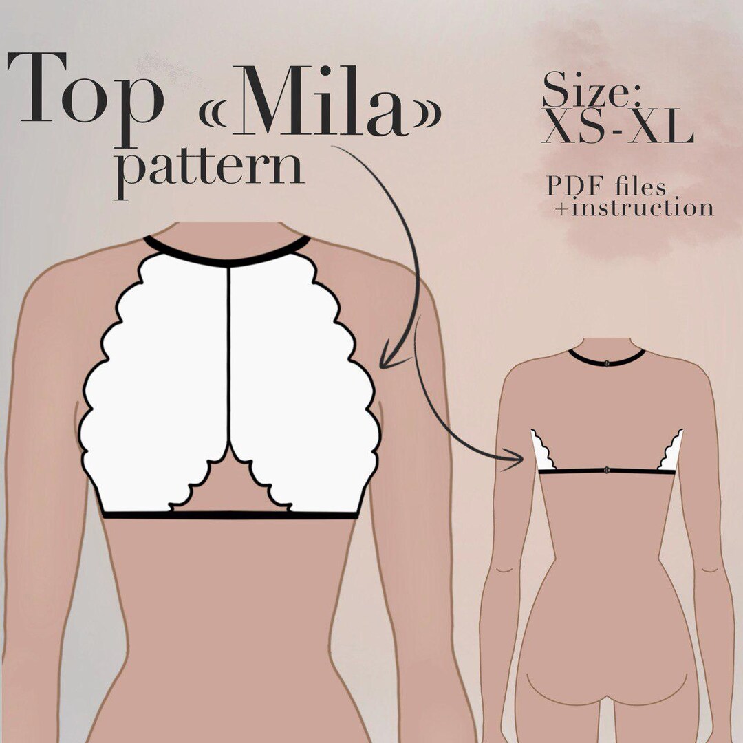 Top Bra Sewing Pattern | Bralette Lingerie (XS-XL) (PDF Pattern) - Etsy