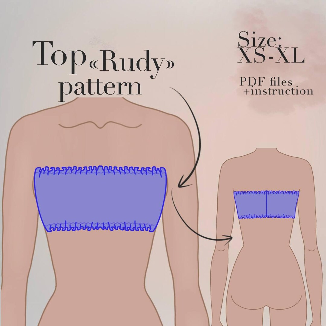 Bandeau Top Sewing Pattern | Lingerie Crop Top (PDF Pattern) - Etsy