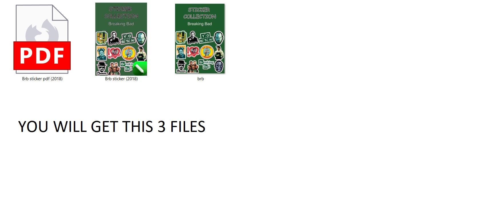 Breaking Bad Printable Stickers DIGITAL File - Etsy