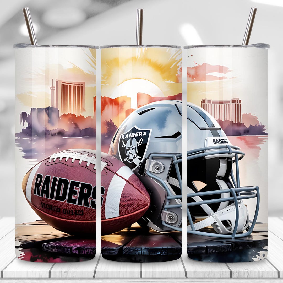 RAIDERS Tumbler Wrap PNG, 20oz NFL Skinny Sublimation Design, Football ...