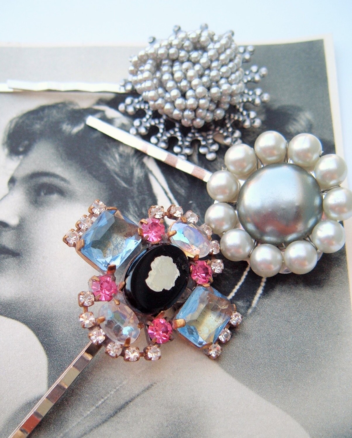 Bridal Prom Pageant hair Bobbies Clips Pins Accessories - Etsy