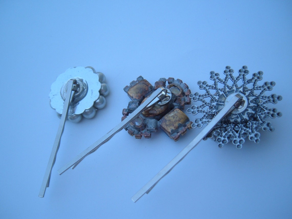 Bridal Prom Pageant hair Bobbies Clips Pins Accessories - Etsy