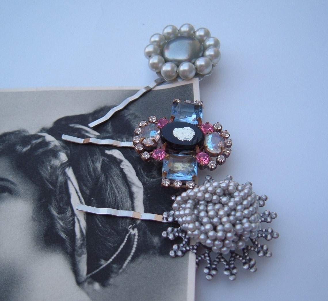 Bridal Prom Pageant hair Bobbies Clips Pins Accessories - Etsy