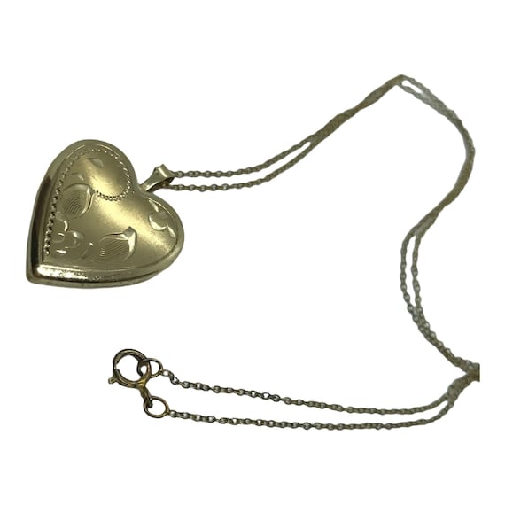 Vintage Locket Necklace 14 K GF PPC Princess Pride Creations Heart Love Locket Photo Locket Wedding Locket Etsy