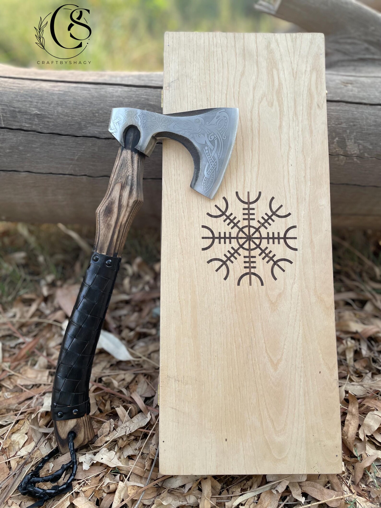Functional Hand Forged Viking Axe Made With Carbon Steel, Gift for Men ...