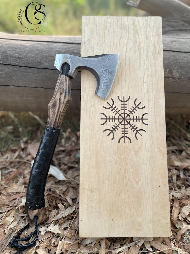 Functional Hand Forged Viking Axe Made With Carbon Steel, Gift for Men ...