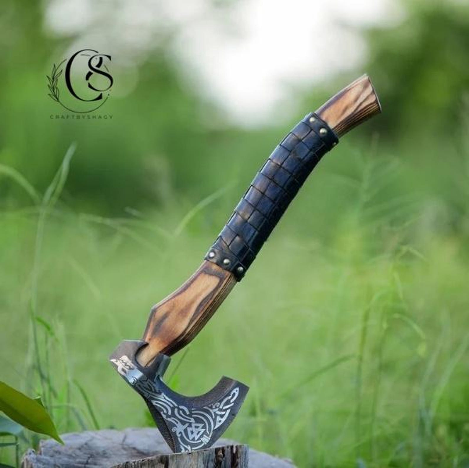 Functional Hand Forged Viking Axe Made With Carbon Steel, Gift for Men ...