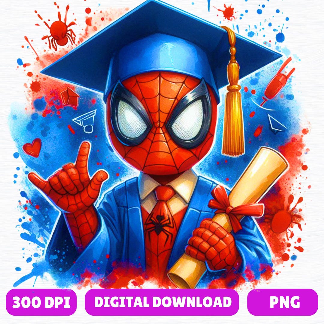 Spidey Graduation Png, Superhero Graduation, Senior 2025 Png, Senior ...