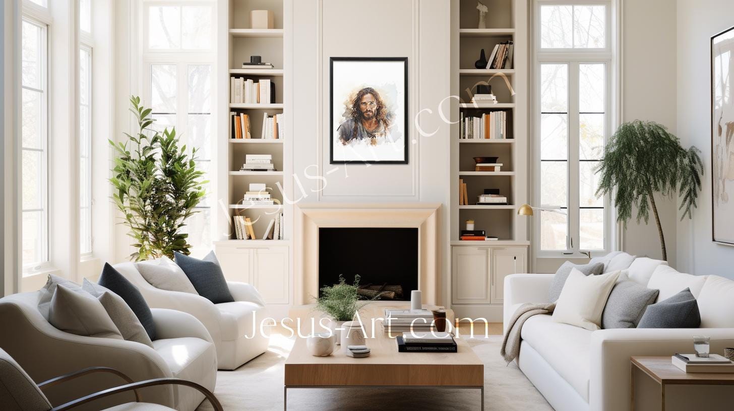 Jesus Christ Portrait: Fine Art Print, Christian Wall Decor - Etsy