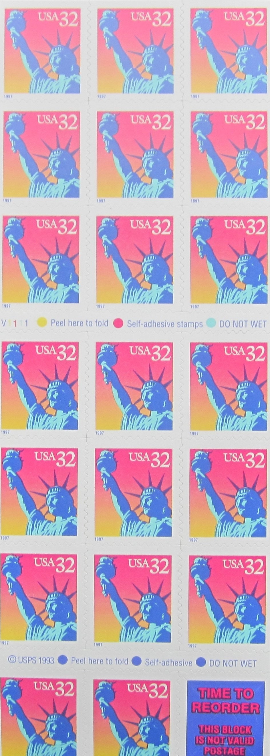 Statue of Liberty MNH Stamp Booklet Scott 3122a 20 X 32c - Etsy