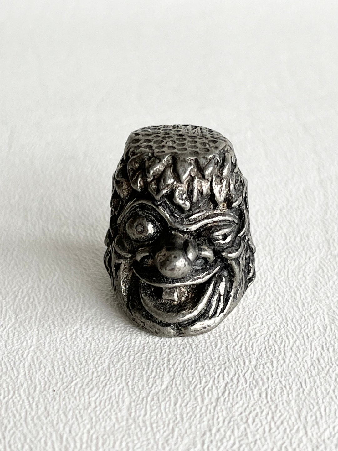 Tinn-per Pewter Thimble, Warrior Viking Troll, Norway, Character ...