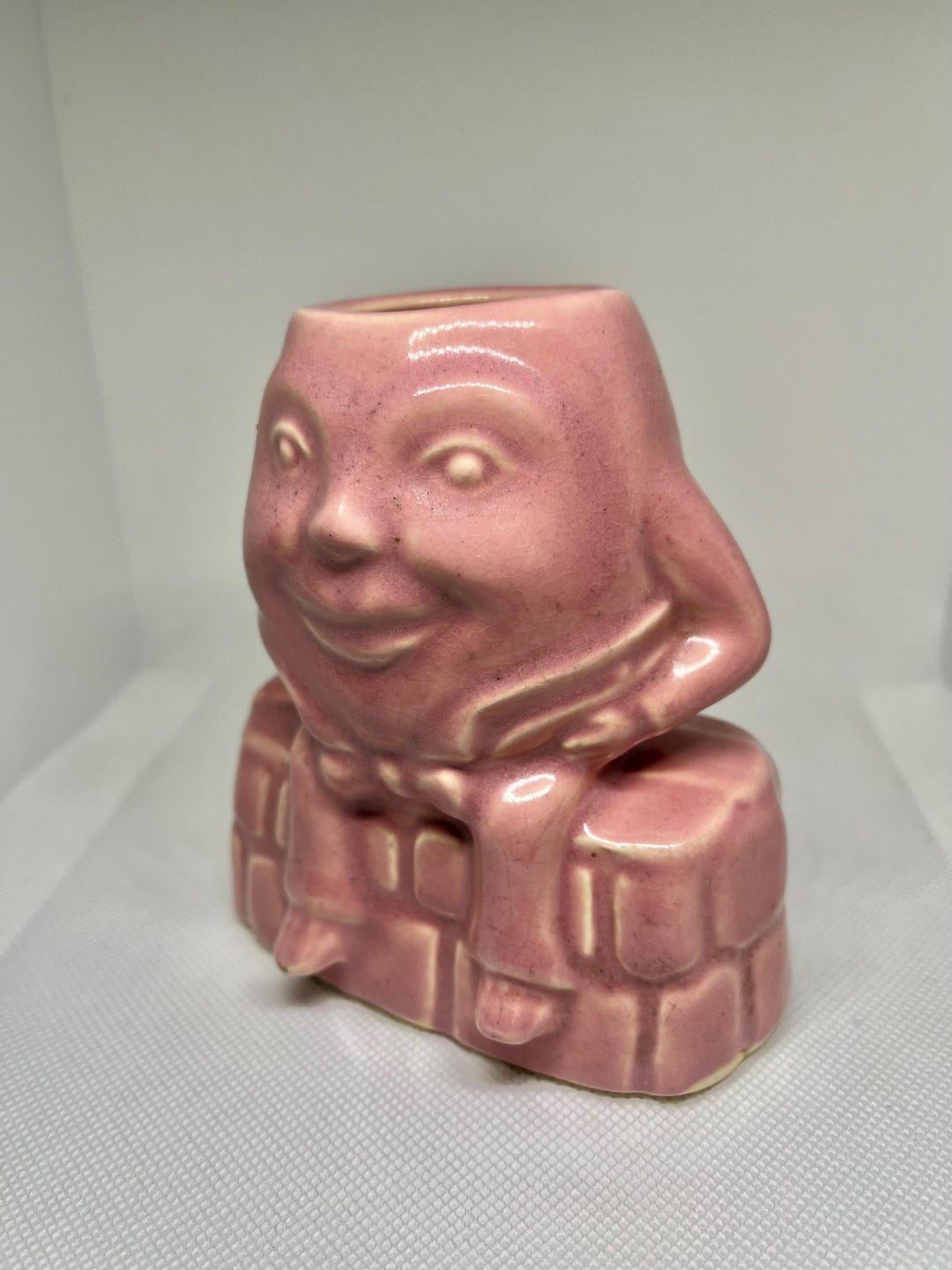 Mccoy Humpty Dumpty Planter, Nursery Rhyme Flower Pot, USA Pink Planter ...