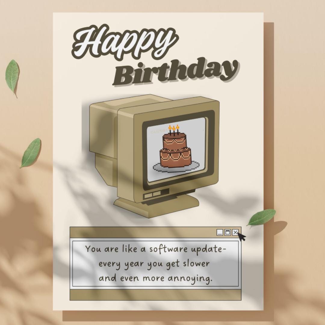 Printable Birthday Card for Programmers - Etsy