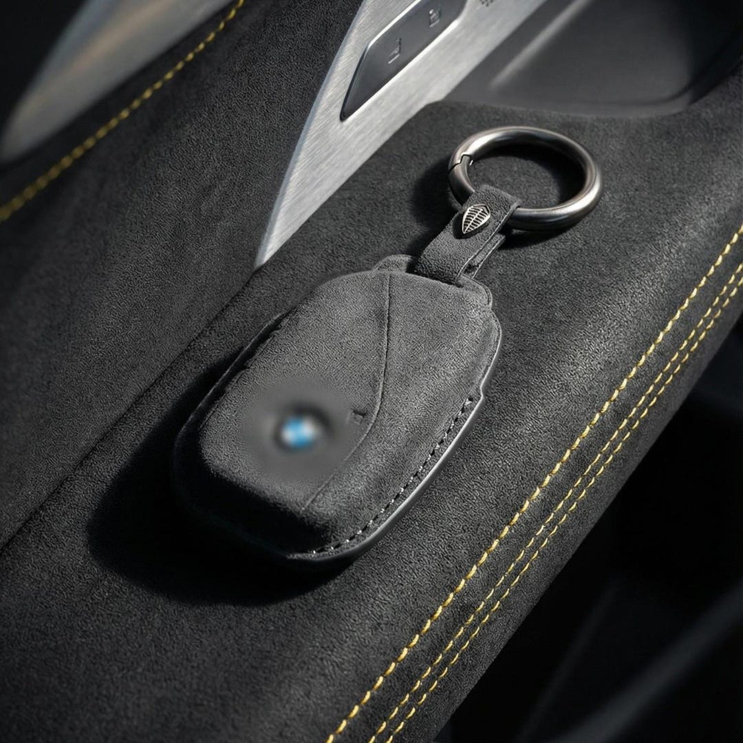 BMW Alcantara Key Cover – Custom Key Fob Case for 3 5 7 Series X1 X3 X5 ...