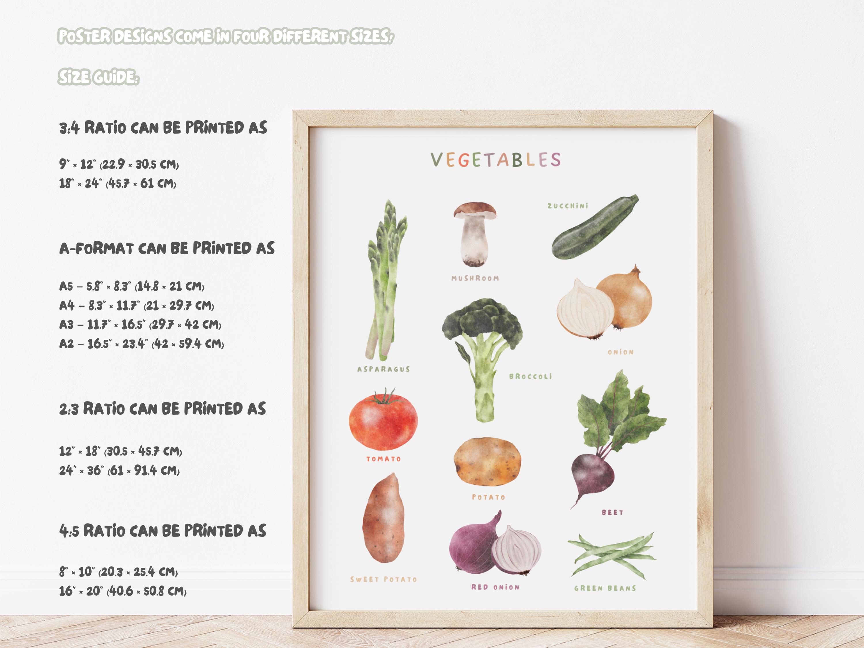 Vegetables Poster: Montessori Classroom Decor (digital Download) - Etsy