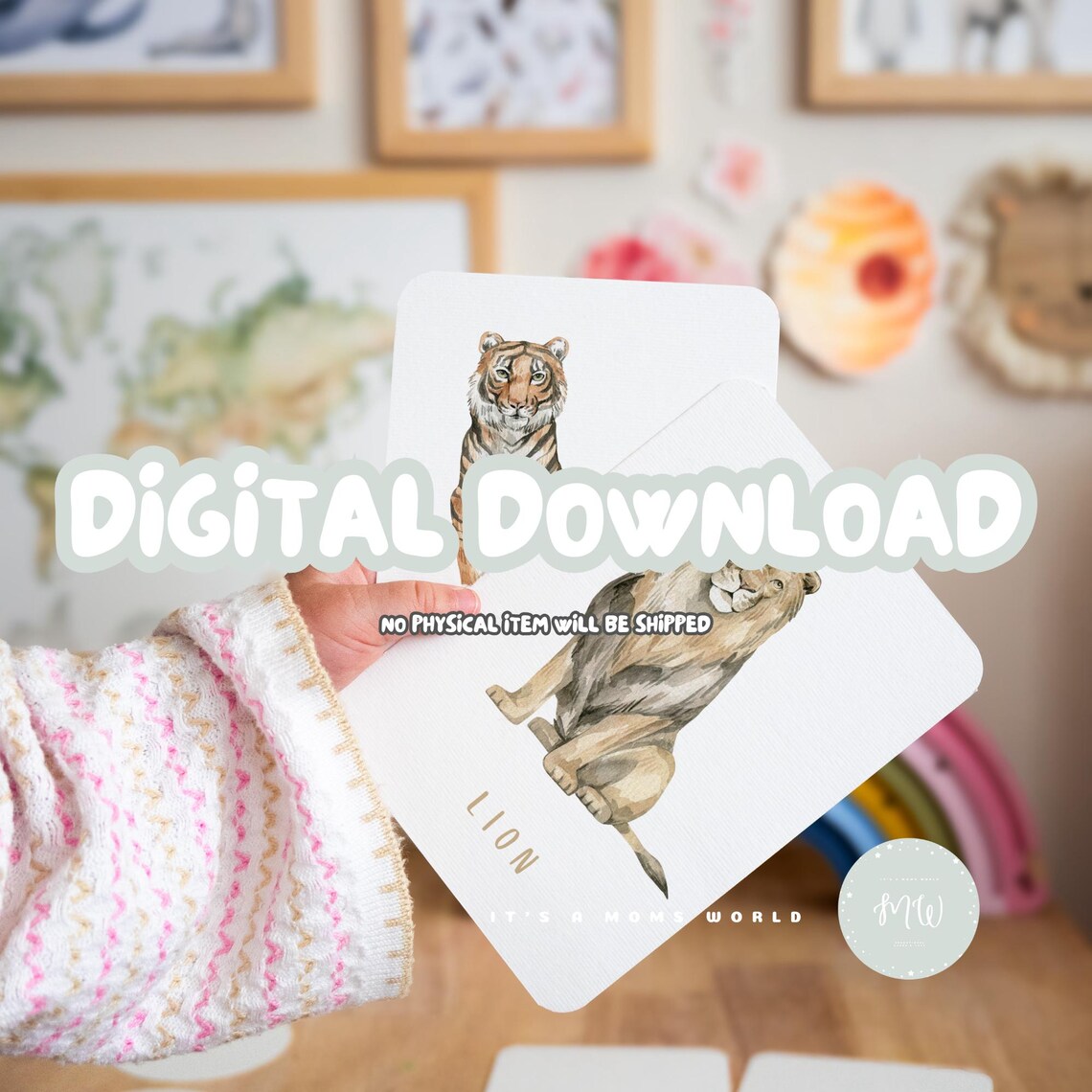 110 Montessori Flashcards | Wild Animals, Insects, Sea Animals, Fruits ...