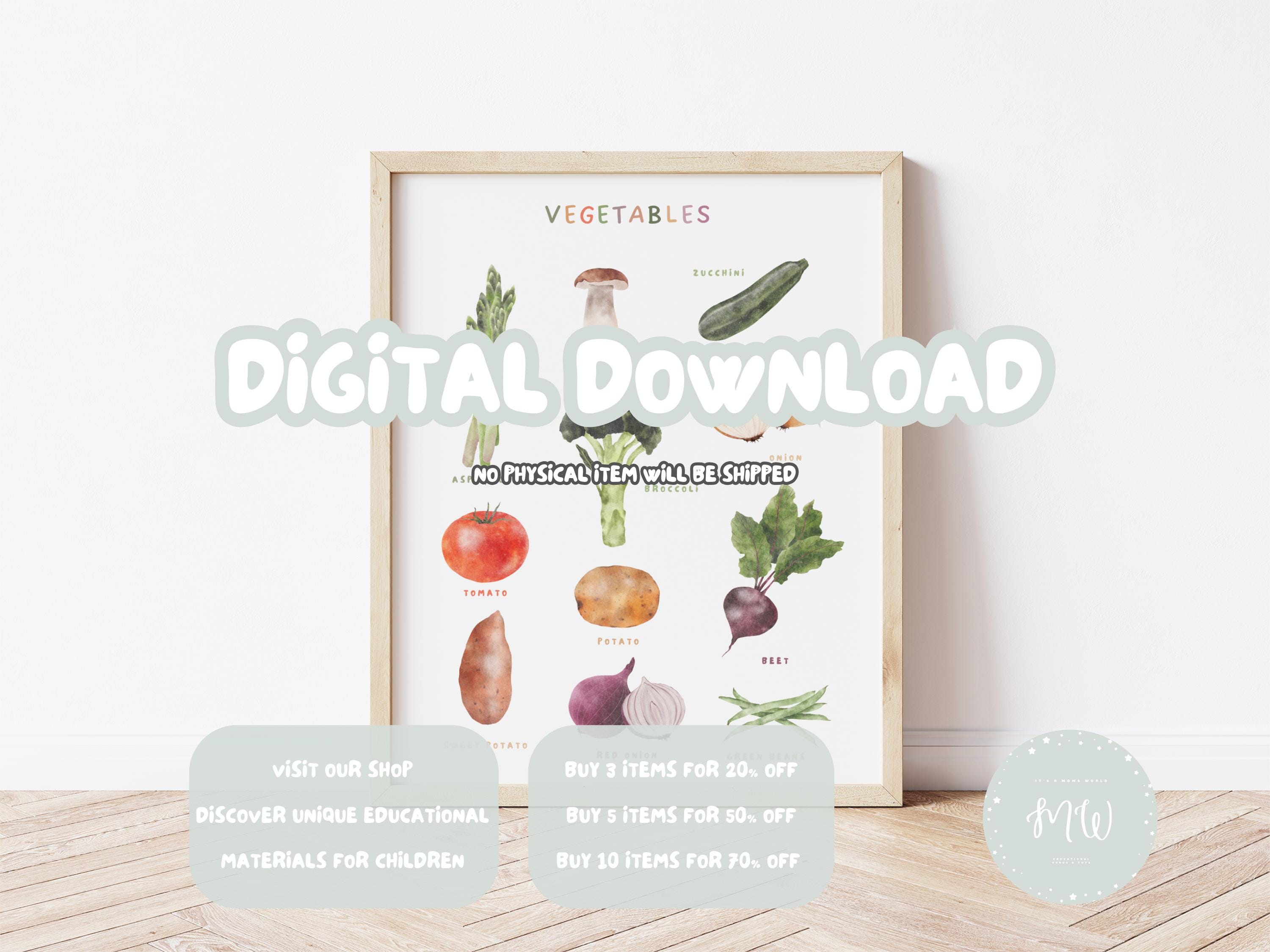 Vegetables Poster: Montessori Classroom Decor (digital Download) - Etsy