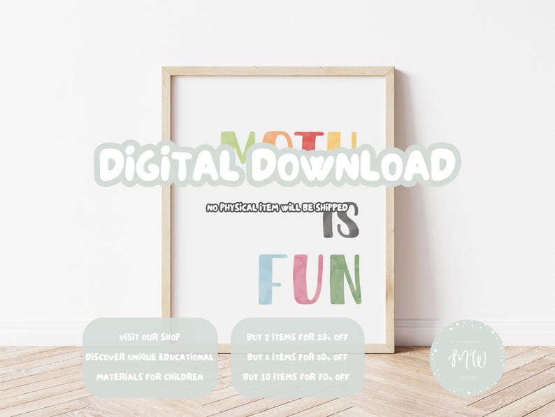 Math is Fun Poster: Kids Educational Wall Art (digital Download) - Etsy