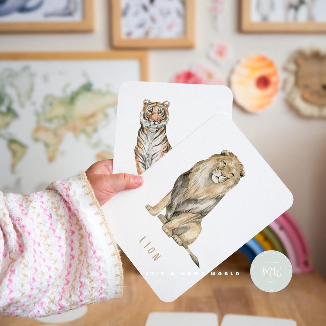 Montessori Wild Animals Flashcards | Interactive Safari and Jungle ...