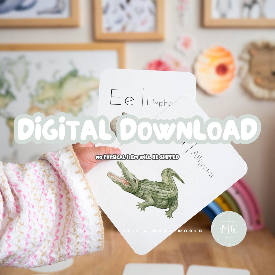 26 Alphabet Animal Flashcards – Printable Educational Cards for Kids ...