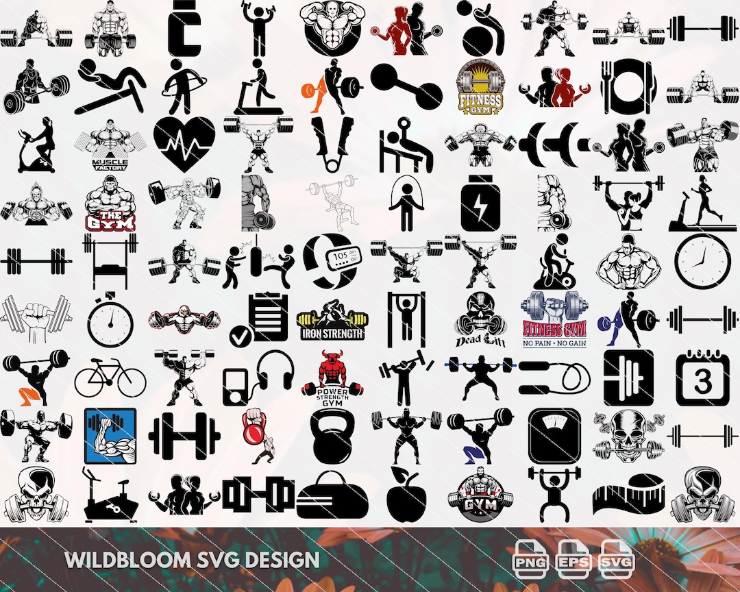 Gym Sports SVG PNG EPS Files Bundle, Gym Sports Layered, Gym Sports ...