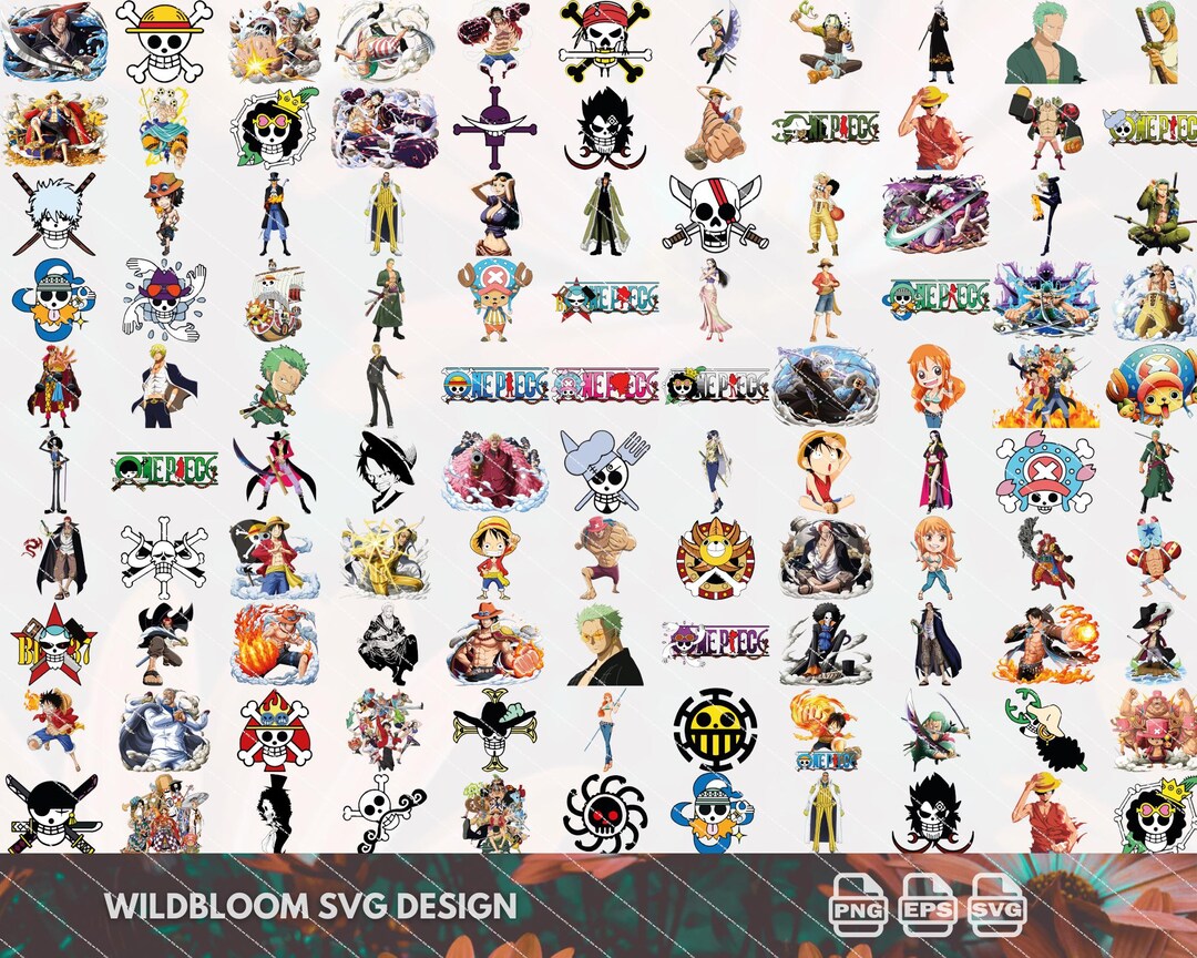 One Piec.e SVG PNG EPS Files Bundle, One Piec.e Layered, One Piec.e ...