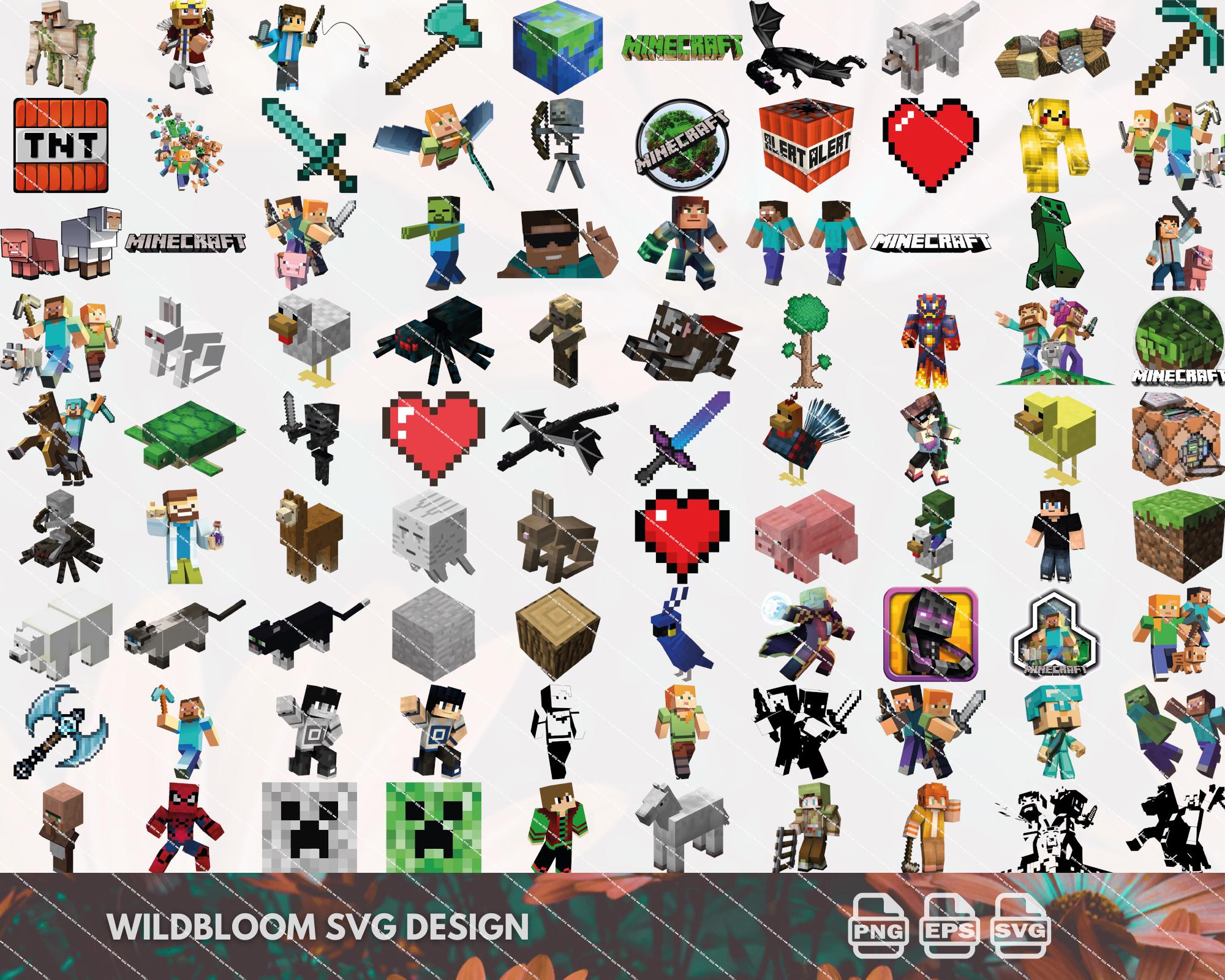 Minec.raft SVG PNG EPS Files Bundle, Minec.raft Layered, Minec.raft ...