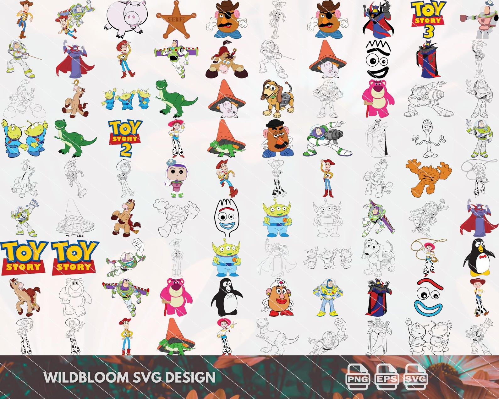 Toy Sto.ry SVG PNG EPS Files Bundle, Toy Sto.ry Layered, Toy Sto.ry ...