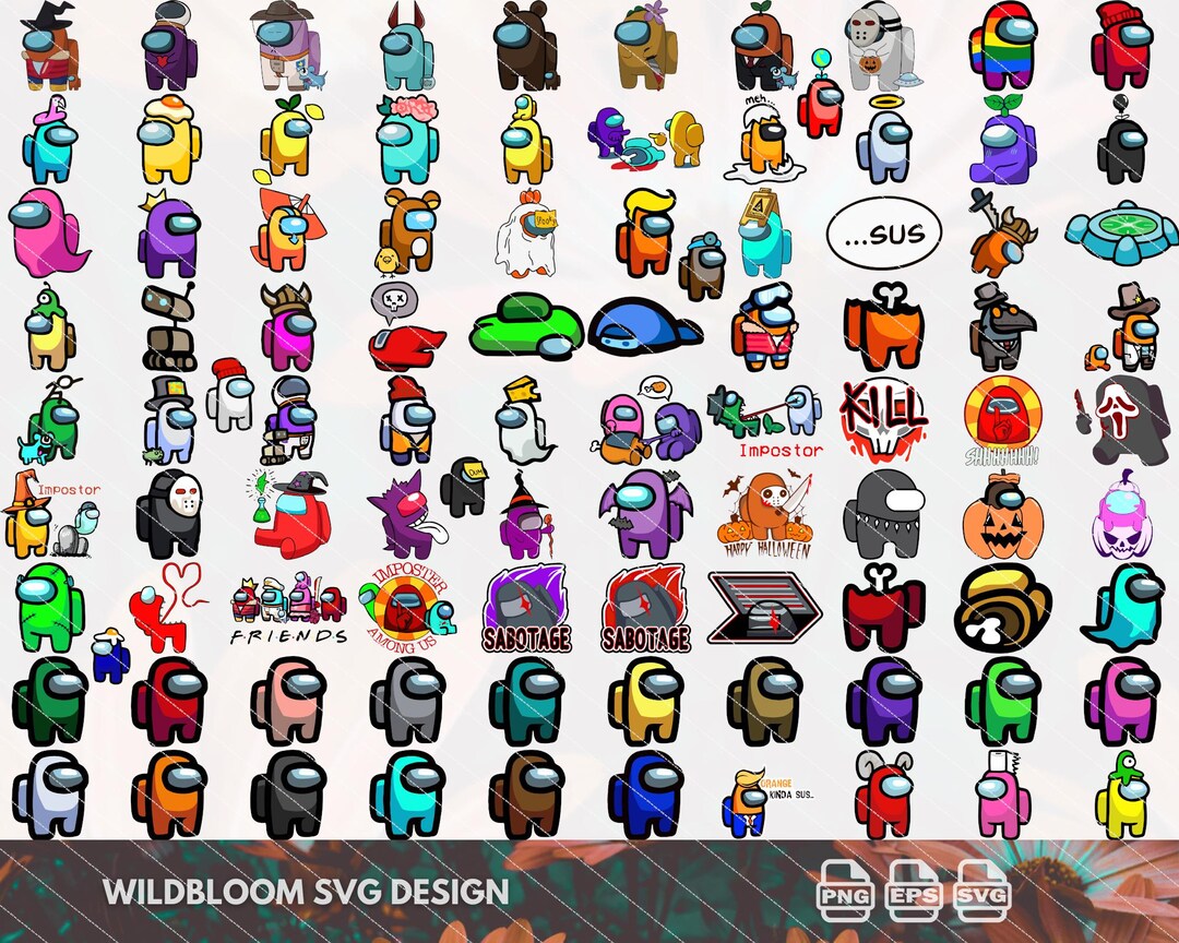 Amon.g Us SVG PNG EPS Files Bundle, Amon.g Us Layered, Amon.g Us Cricut ...