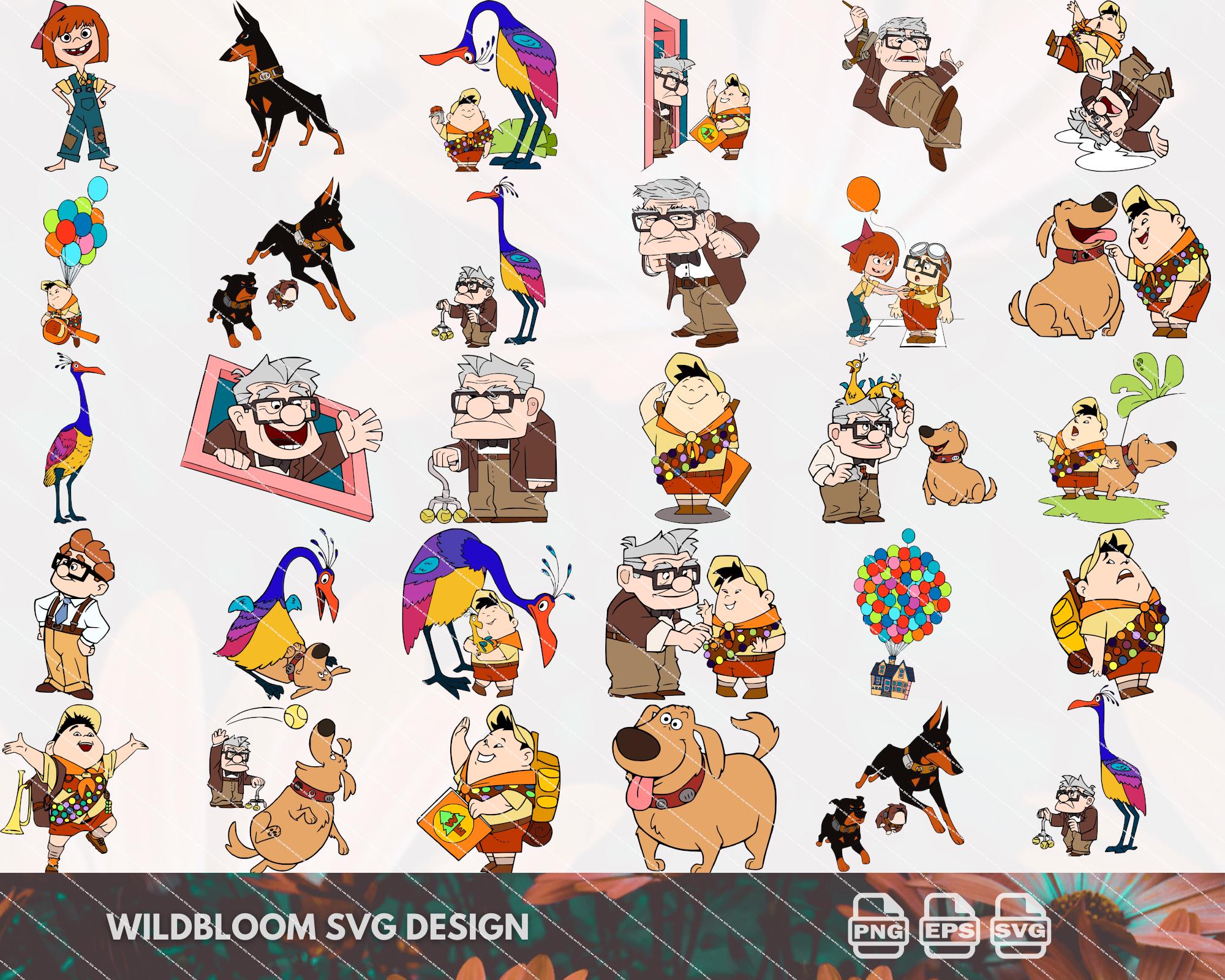 Up SVG PNG EPS Files Bundle, Dis.ney up Movie Layered, up Cricut and ...