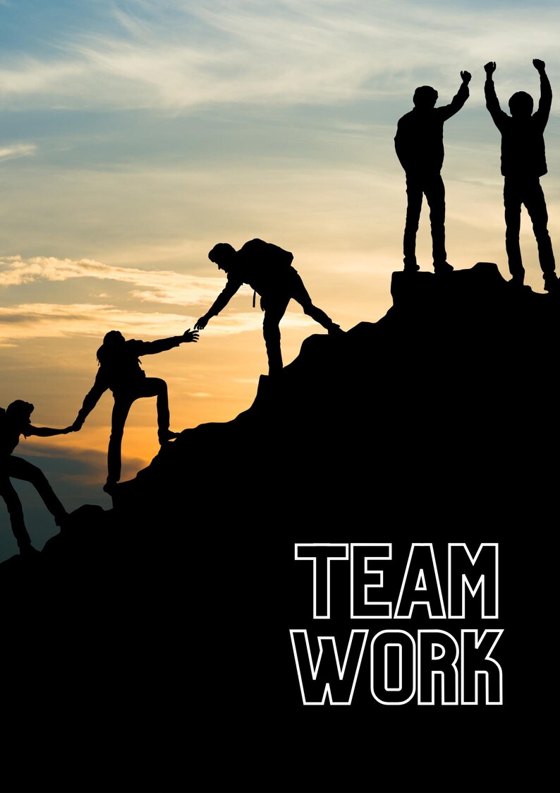 Motivational Poster Teamwork / DIN A3 for Digital Download as PDF and ...