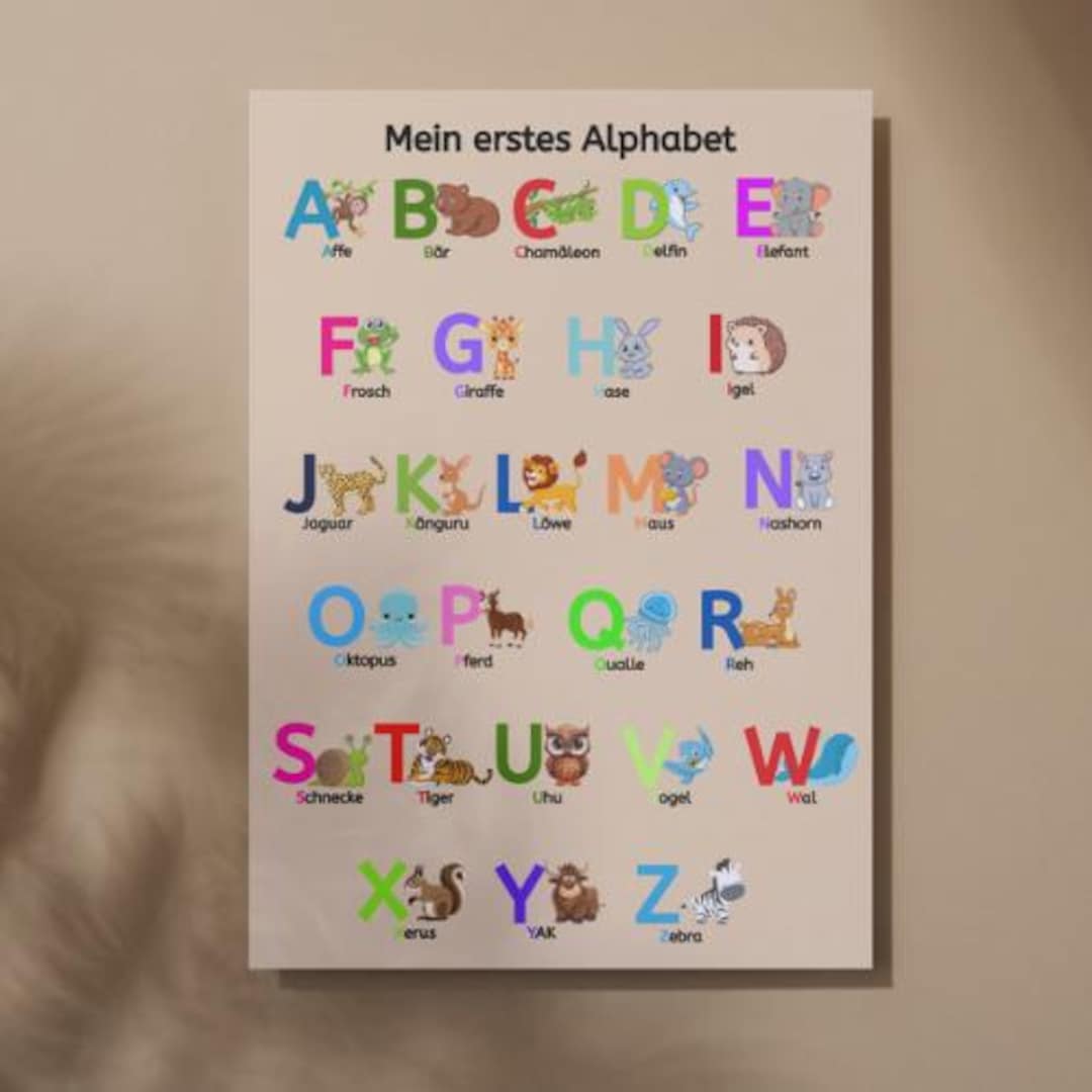 ABC Animal Posters for Children's Rooms (4) A3 – Learning Posters ...