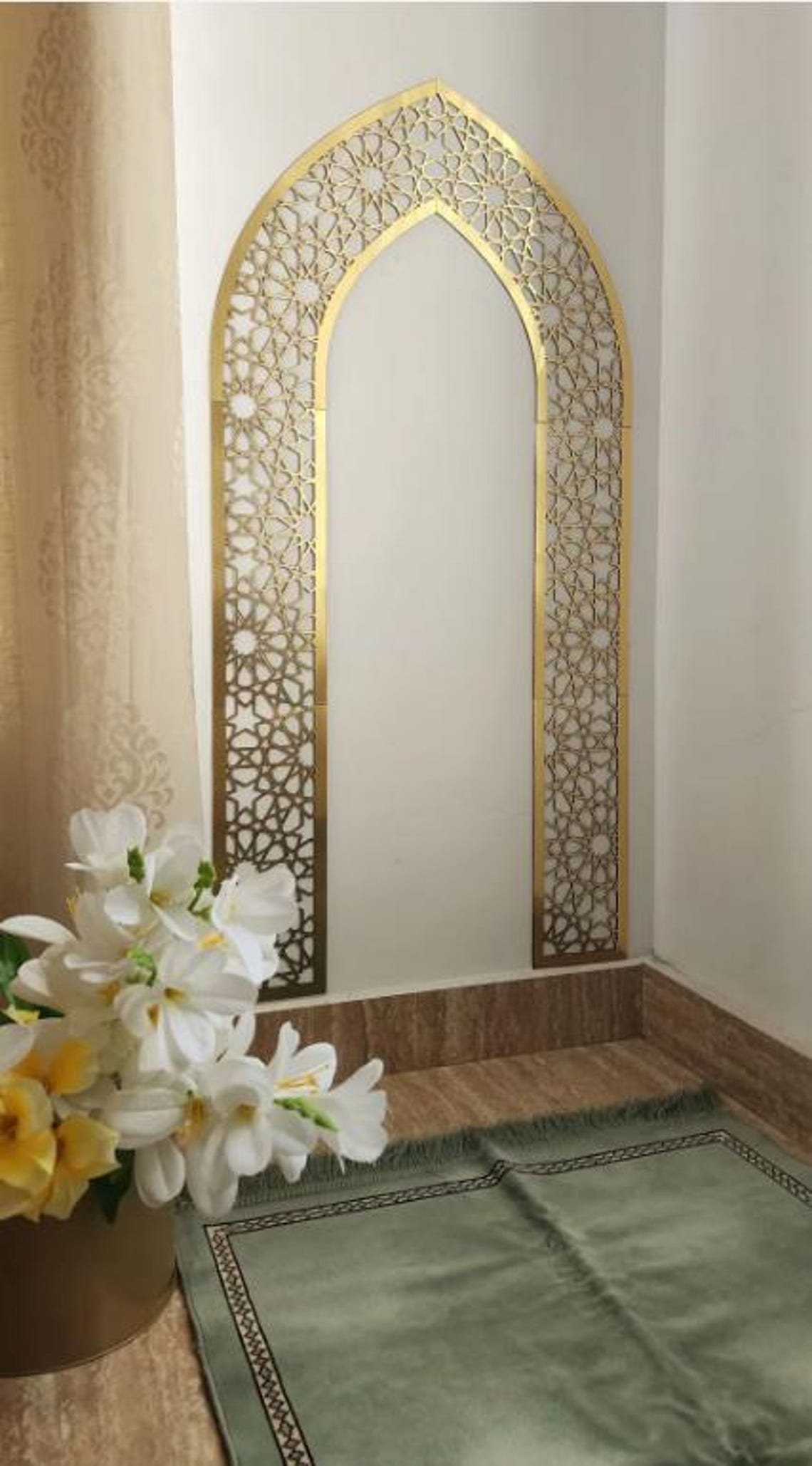 Mihrab Wall Art – Mehrab Prayer at Home Room Decor | Crafted Namaz Wall ...