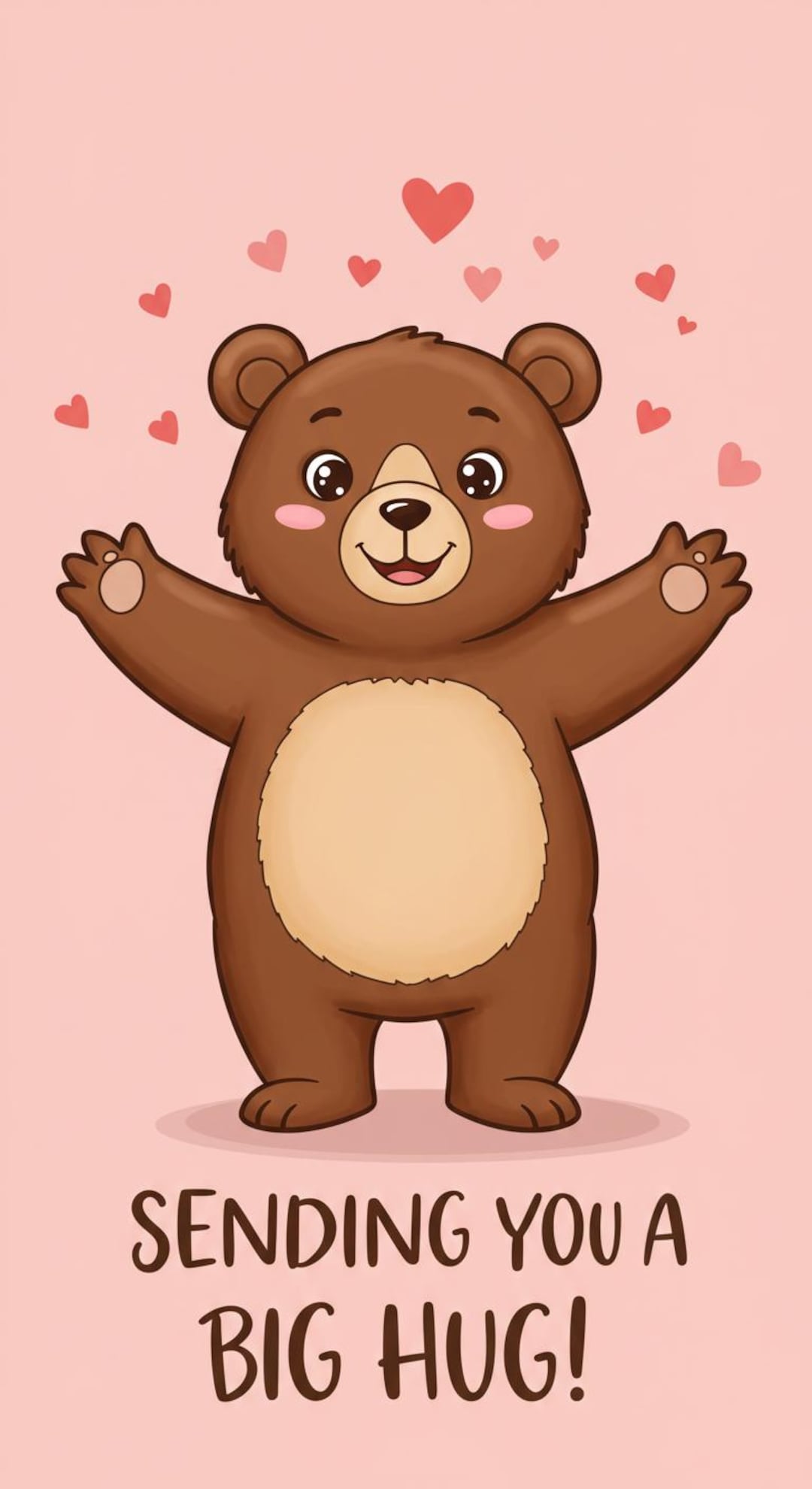 Sending You a Big Hug! - Cute Digital Greeting Card for Any Occasion - Etsy
