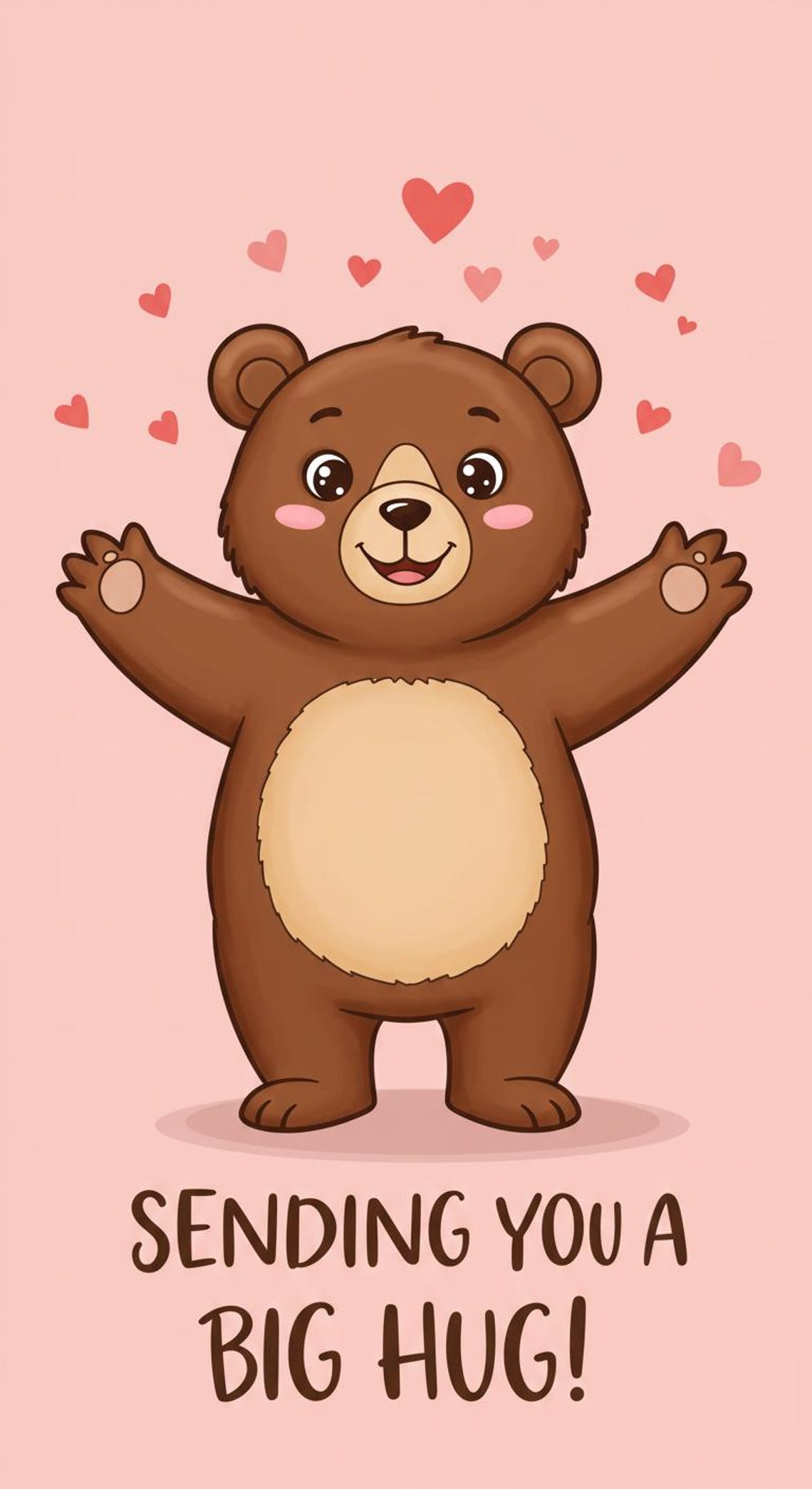 Sending You a Big Hug! - Cute Digital Greeting Card for Any Occasion - Etsy