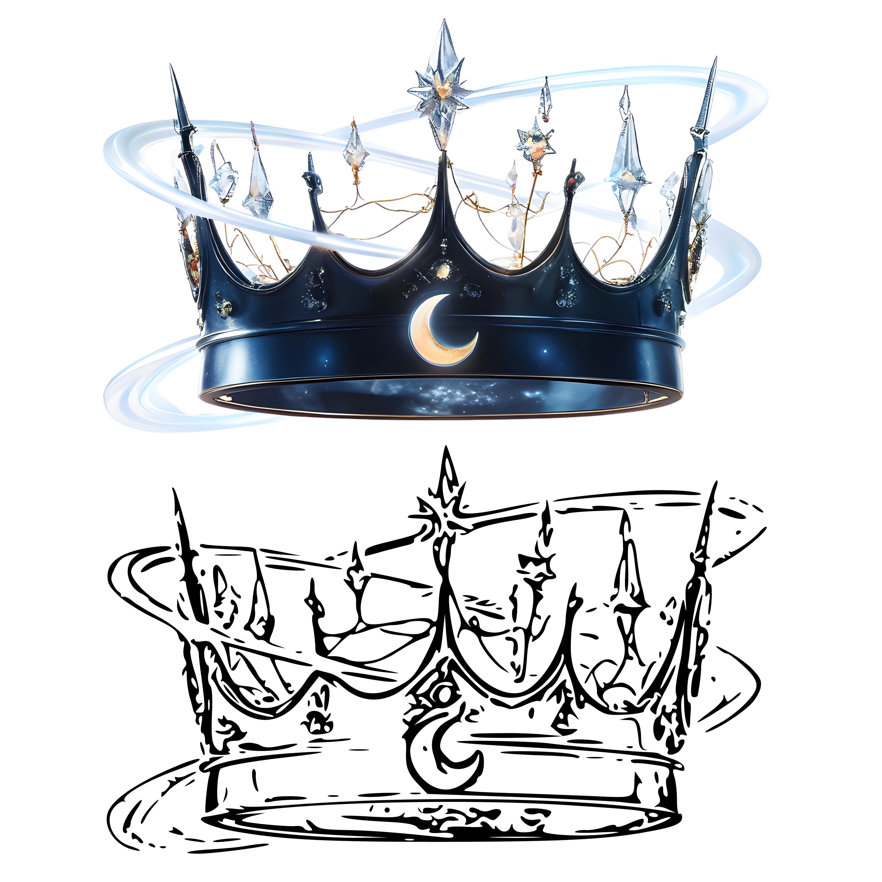Futuristic Crown SVG & PNG for Sublimation King Queen Crown Clipart ...