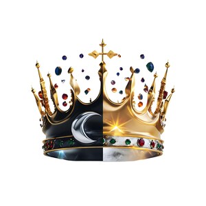Moon Sun Crown SVG & PNG for Sublimation King Queen Crown Clipart ...