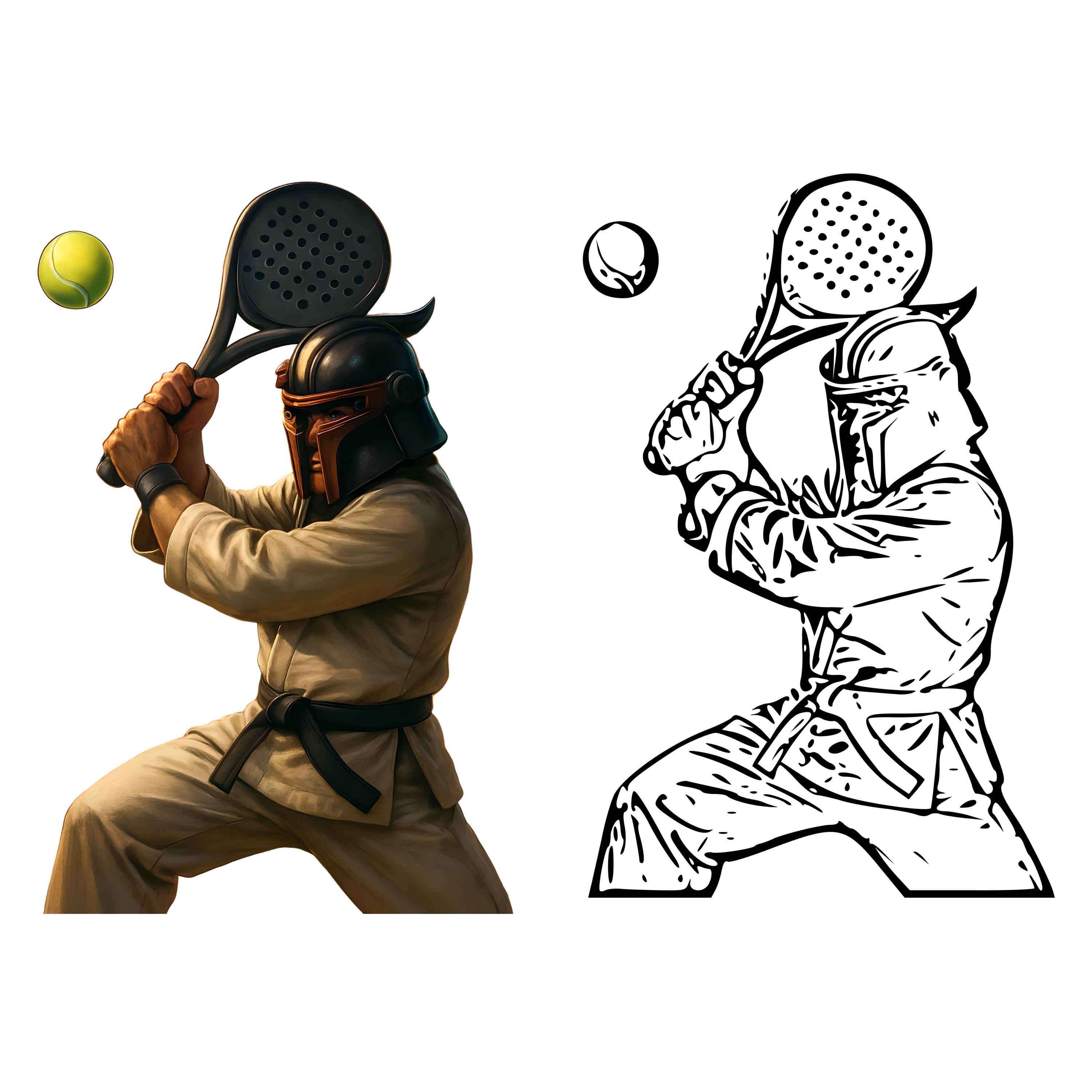Padel SVG & PNG for Sublimation Samurai Svg Padel Clipart Pickleball ...