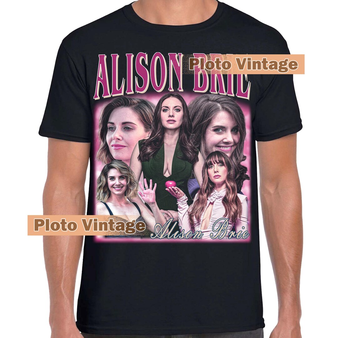 Vintage Alison Brie Graphic Tee | Celebrity DTG Print Shirt Retro Style ...