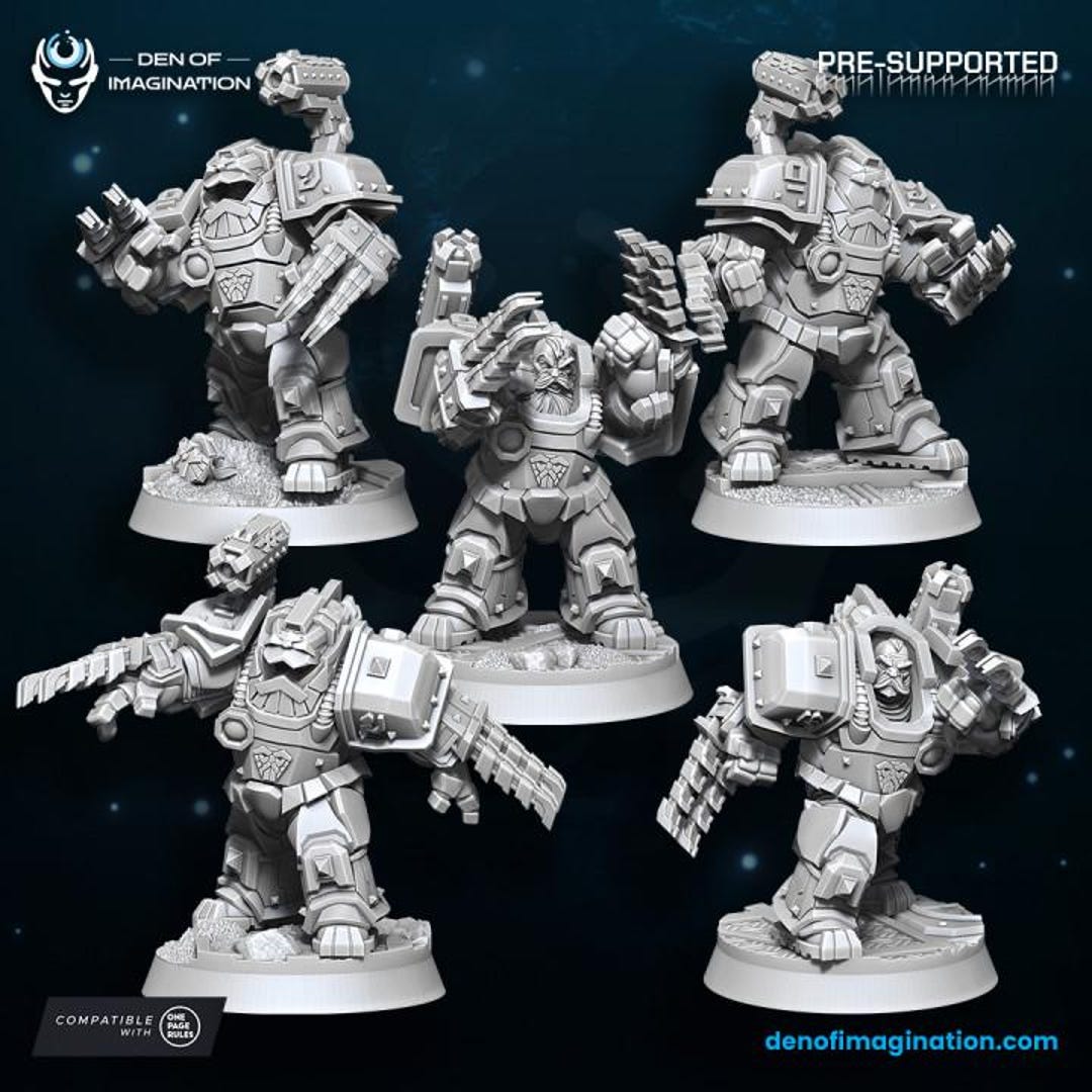 Space Dwarfs - Miniatures - 10 Iron Moles - Wildmesh - Tabletop ...