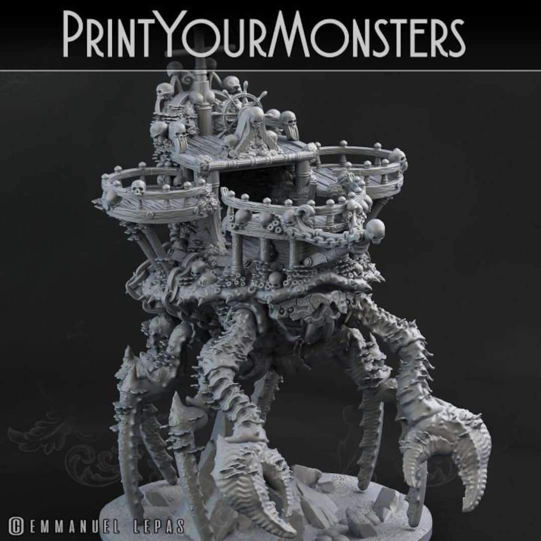 Crab Ship | Fantasy | Print Your Monster | Pathfinder | Mini | Tabletop ...