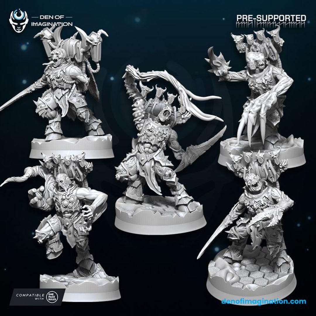 Chaos Haunted Gladiators of Excess - Miniature - Wildmesh - Tabletop ...
