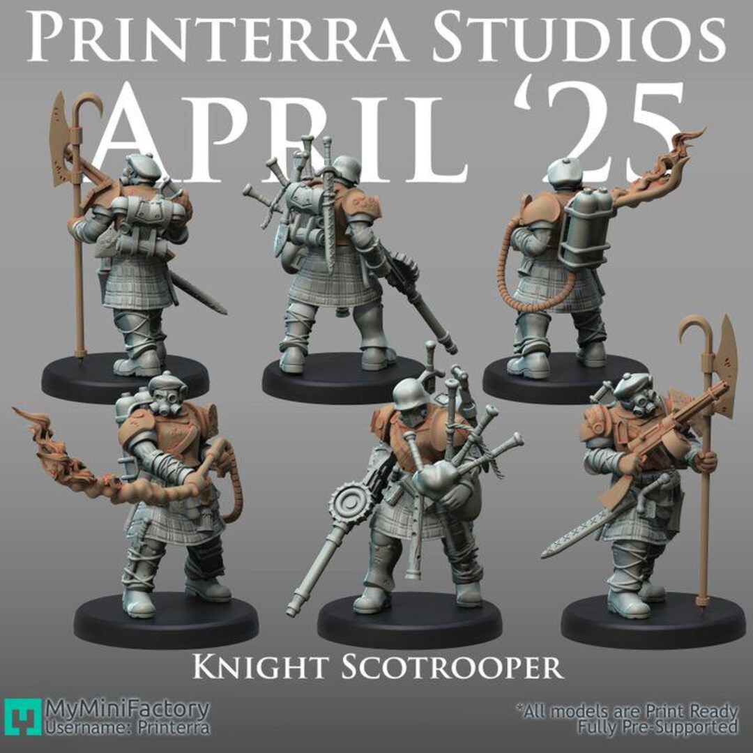 Scottish Knight Troopers Guard Miniatures - Belthazark - Printerra ...