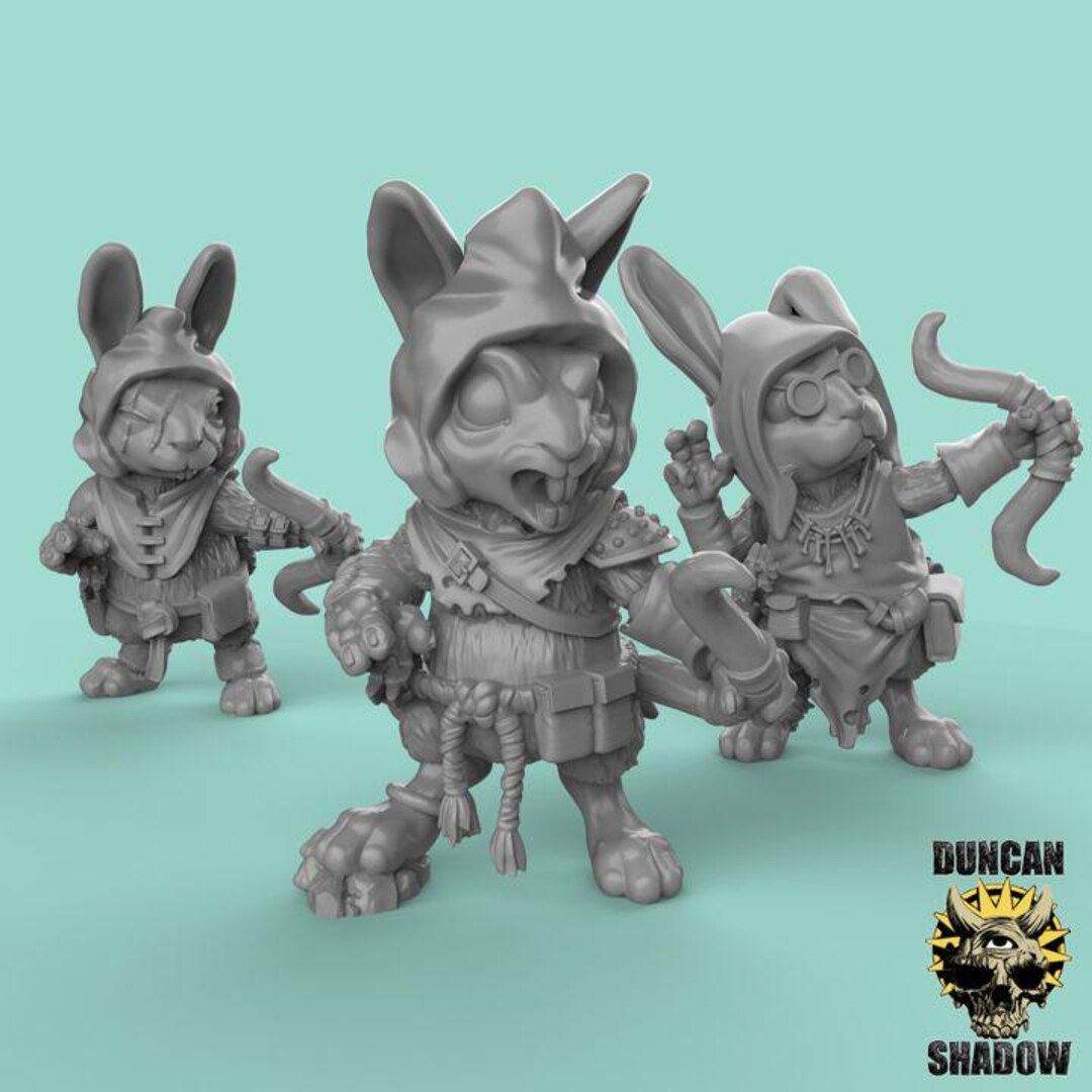 Rabbit Folk With Bows | Duncan Shadow | Pathfinder | Mini | Tabletop ...
